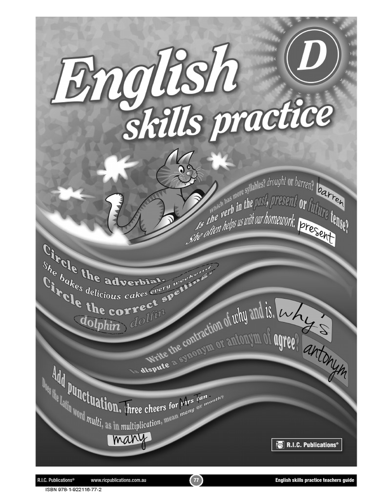 English Skills Practice Teachers Guide - Book D Answers | PDF
