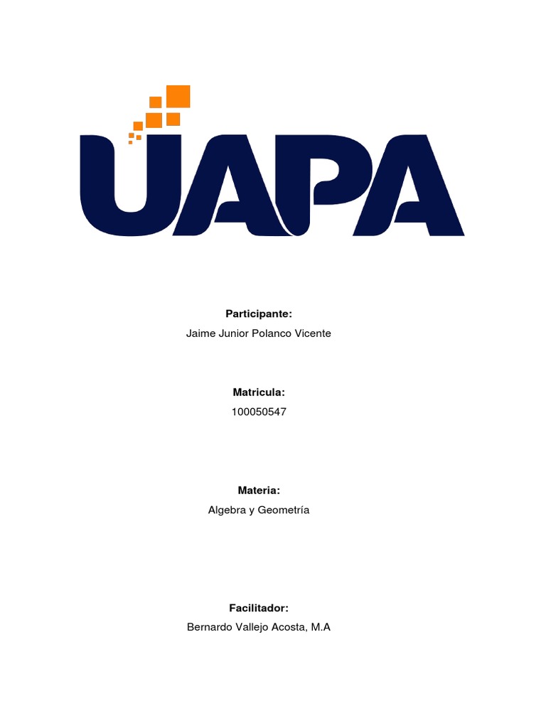 Tarea LL Algebra y Geometria | PDF