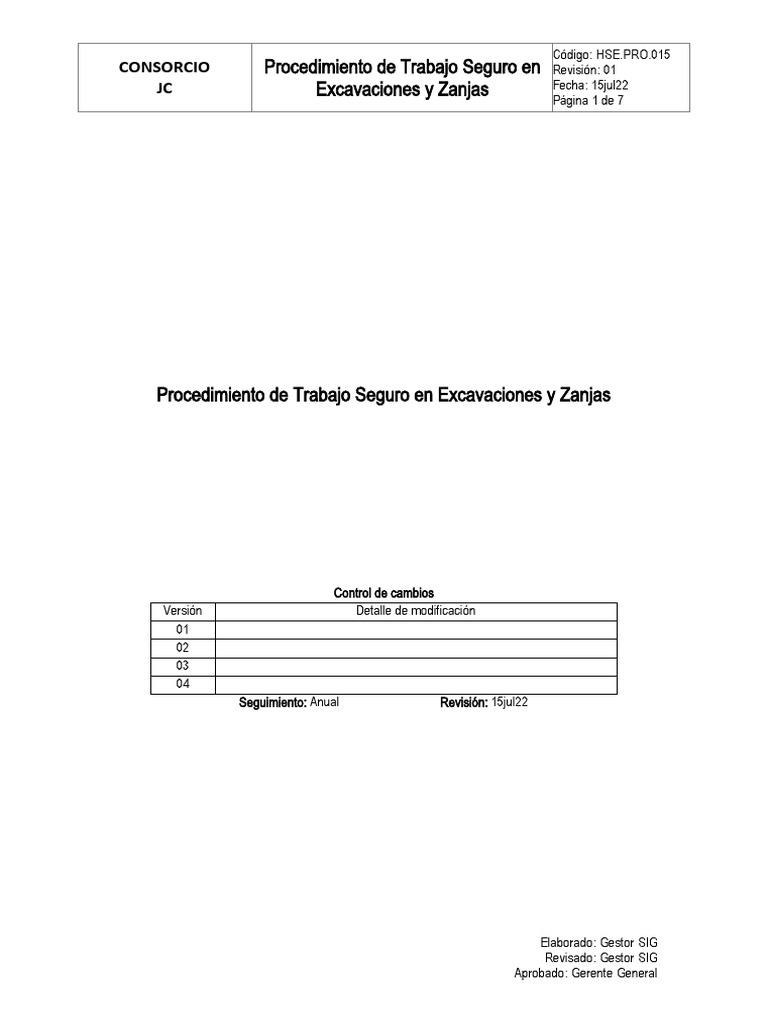 Seguridad en Excavaciones y Zanjas | PDF | Agua