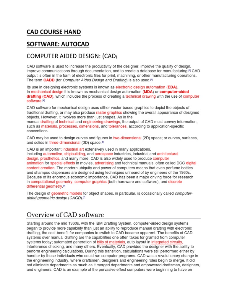 Autocad Hand Book First Edition Colleges | PDF | Computer Aided Design ...