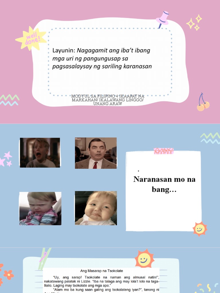 Layunin: Nagagamit Ang Iba't Ibang: Mga Uri NG Pangungusap Sa ...