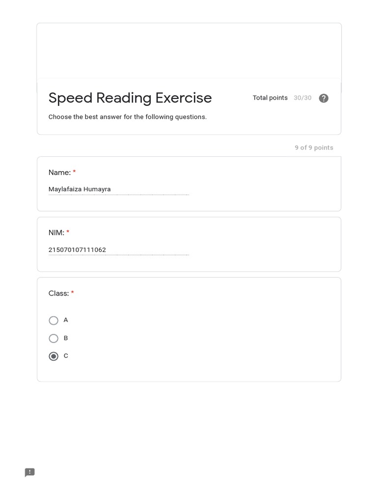 Speed Reading Exercise | PDF | Ant | Food And Drink