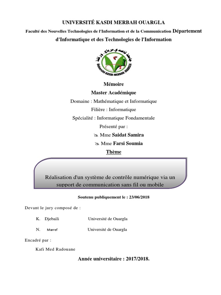 Saidat Farsi 2 | PDF | Microcontrôleur | Processeur