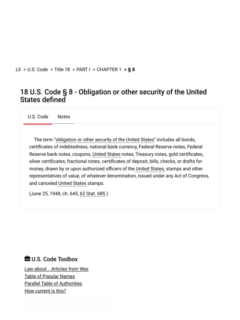 18 USC Section 8 | PDF