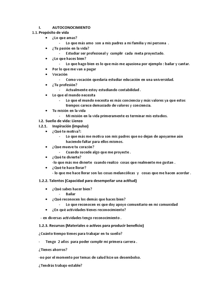 Ejercicios de Autoconocimiento | PDF