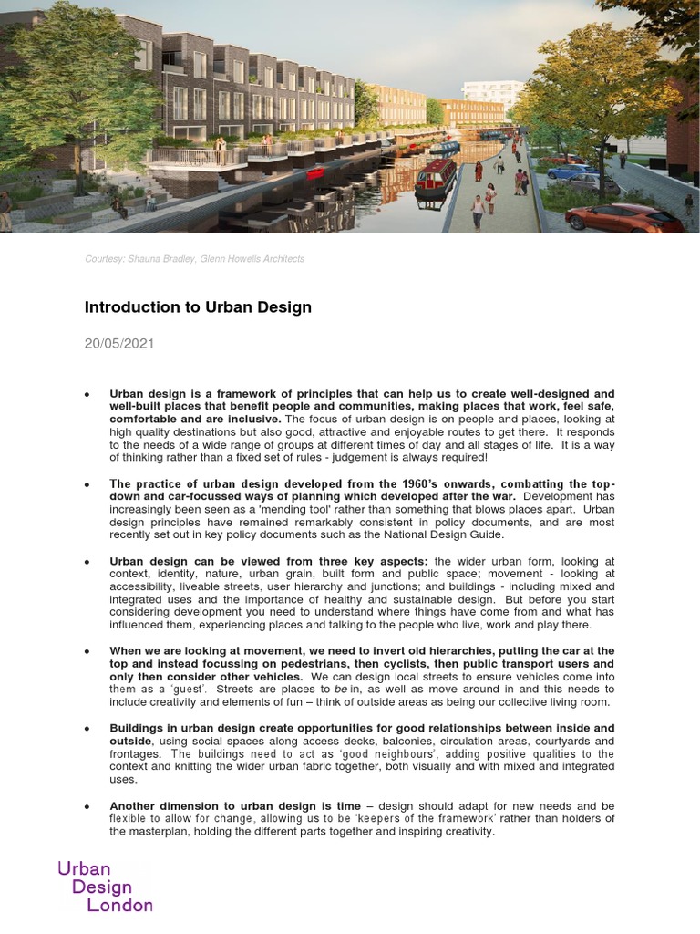 Takeaways - Introduction To Urban Design | PDF | Urban Design | Design
