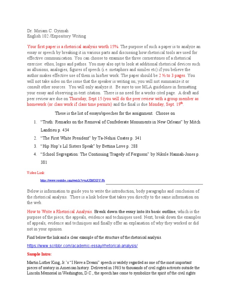 Rhetorical Essay Assignment | PDF | Rhetoric | Essays