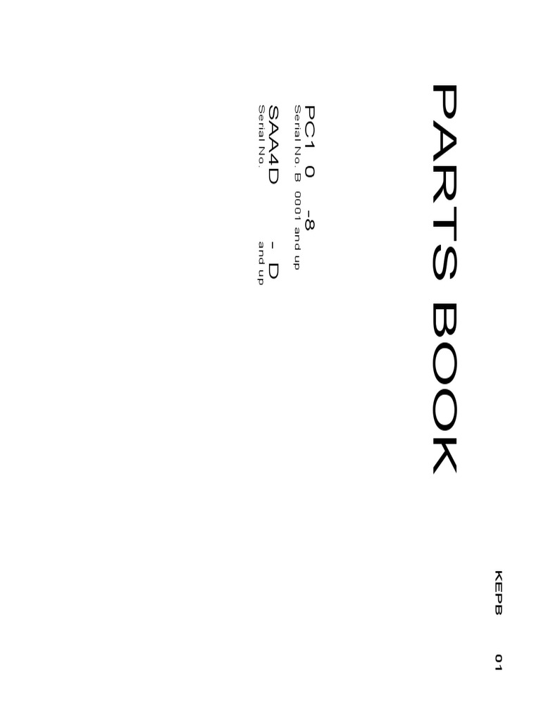 PC160LC-8 - Parts Book | PDF | Internal Combustion Engine | Turbocharger