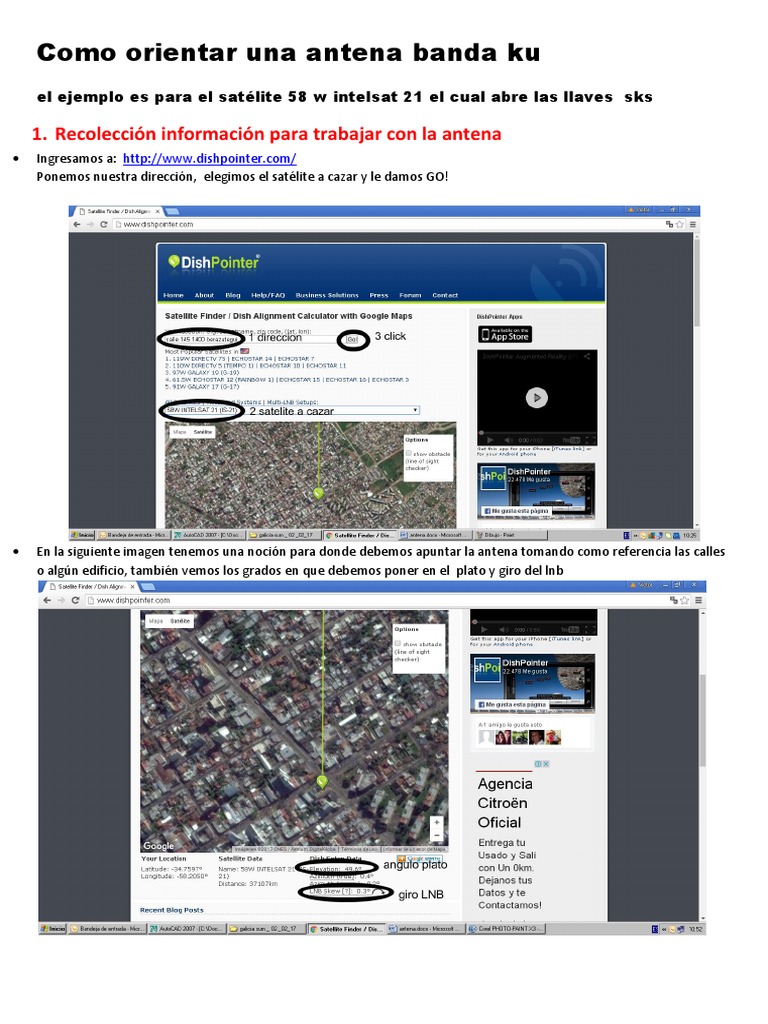 Manual para Orientar Antena | PDF | Antena (Radio) | Telecomunicaciones