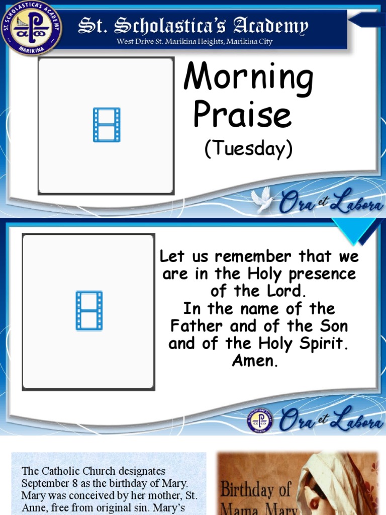 Sept 8 (TUESDAY Prayer) | PDF | Mary, Mother Of Jesus | Jesus