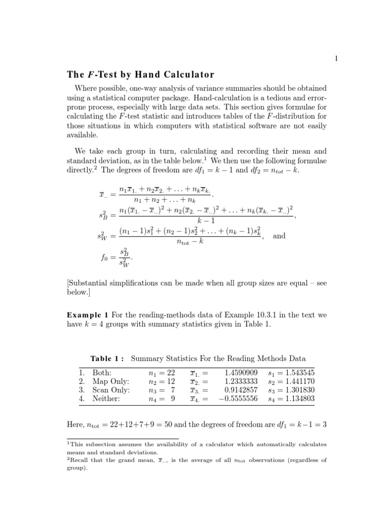 F Test Table | PDF | F Test | Degrees Of Freedom (Statistics)