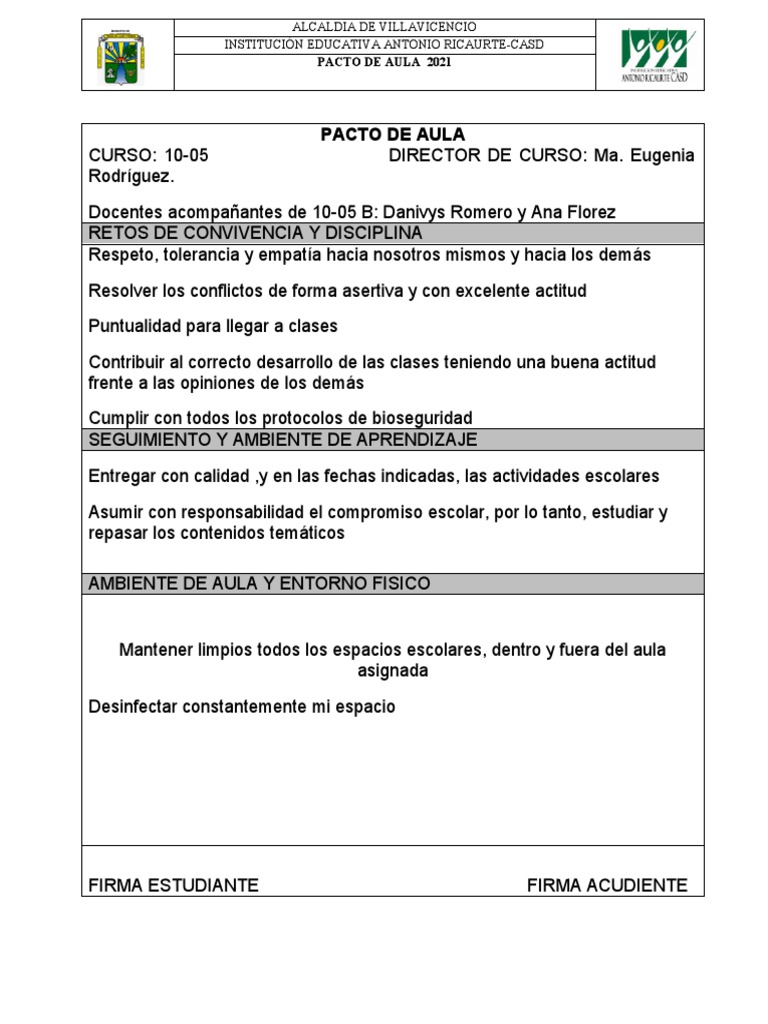 Reglas de Aula | PDF | Salón de clases