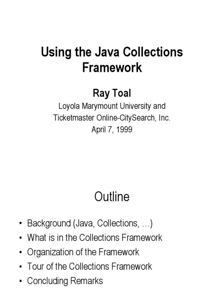 Java Collections Framework Overview | PDF