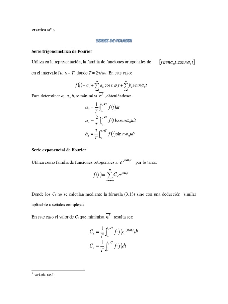 Práctica 3 Series de Fourier-1 | PDF | Conceptos matemáticos | Objetos ...