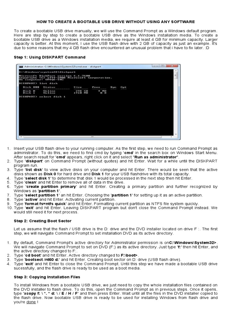 How To Create A Bootable Usb Drive | PDF | Booting | Usb Flash Drive How To Create A Bootable Usb Drive | PDF | Booting | Usb Flash Drive