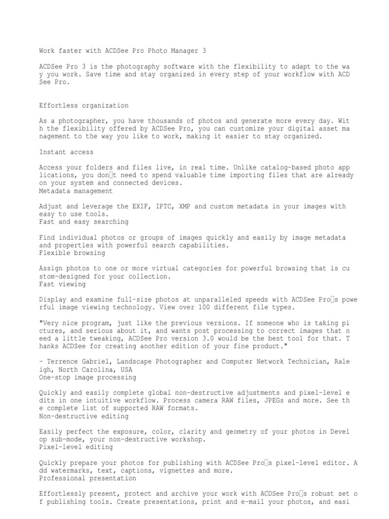 ACDSee Pro Photo Manager 3.0.355 (Extremlym) (+ Serial) Info | PDF ...