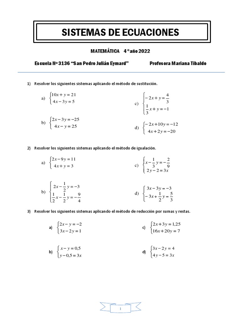 Sistemas de Ecuaciones | PDF | Moneda