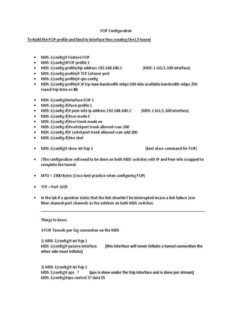 2.0 FCIP Configuration | PDF | Transmission Control Protocol | Computer ...