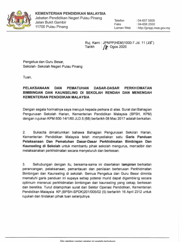 Pelaksanaan Dan Pematuhan Dasar Dasar Perkhidmatan Bimbingan Dan... | PDF
