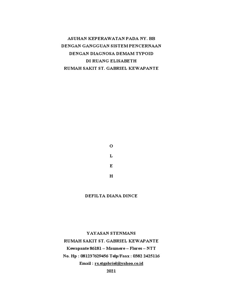 Asuhan Keperawatan Demam Typhoid | PDF