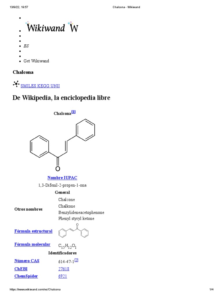 Chalcona - Wikiwand | PDF | Química Orgánica | Química