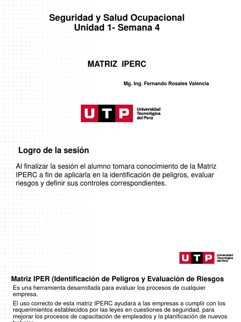 S04.s1 - Materual - Matriz IPERC - Identificacion de Peligros y Evaluacion de Riesgos y ...