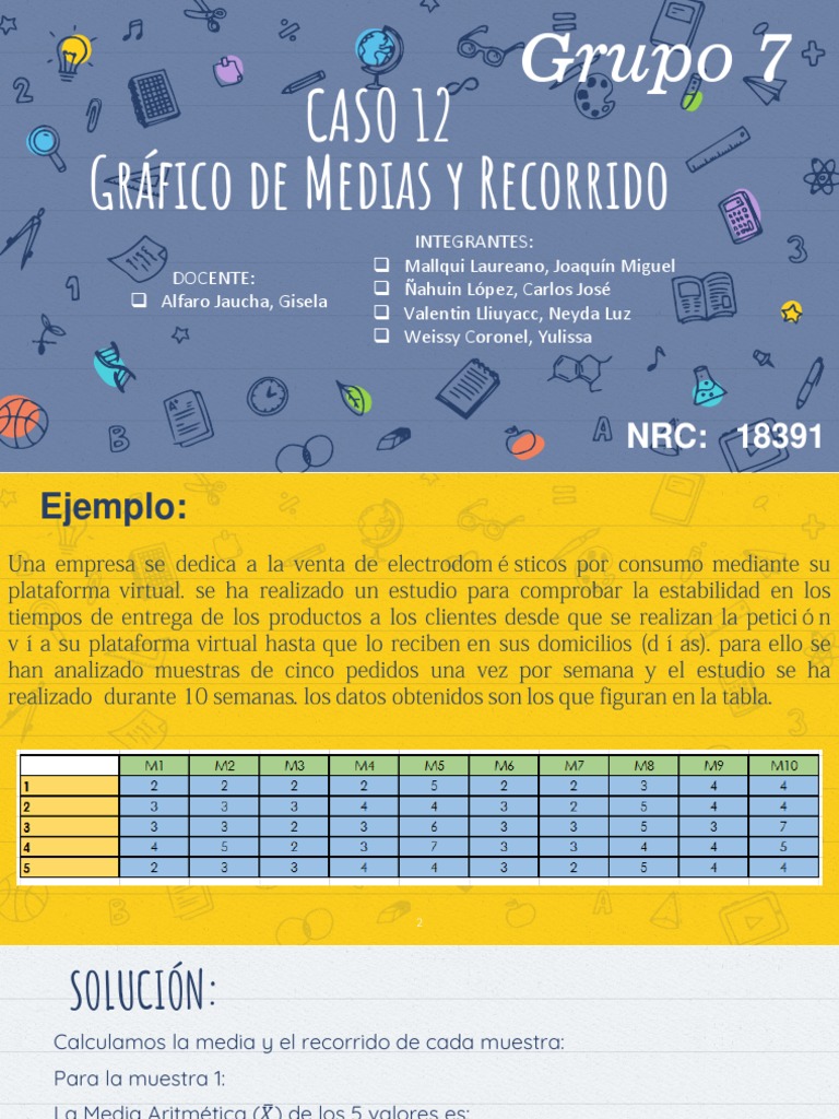 CASO 12 - Diagrama de Medias y Recorrido | Descargar gratis PDF | Método científico