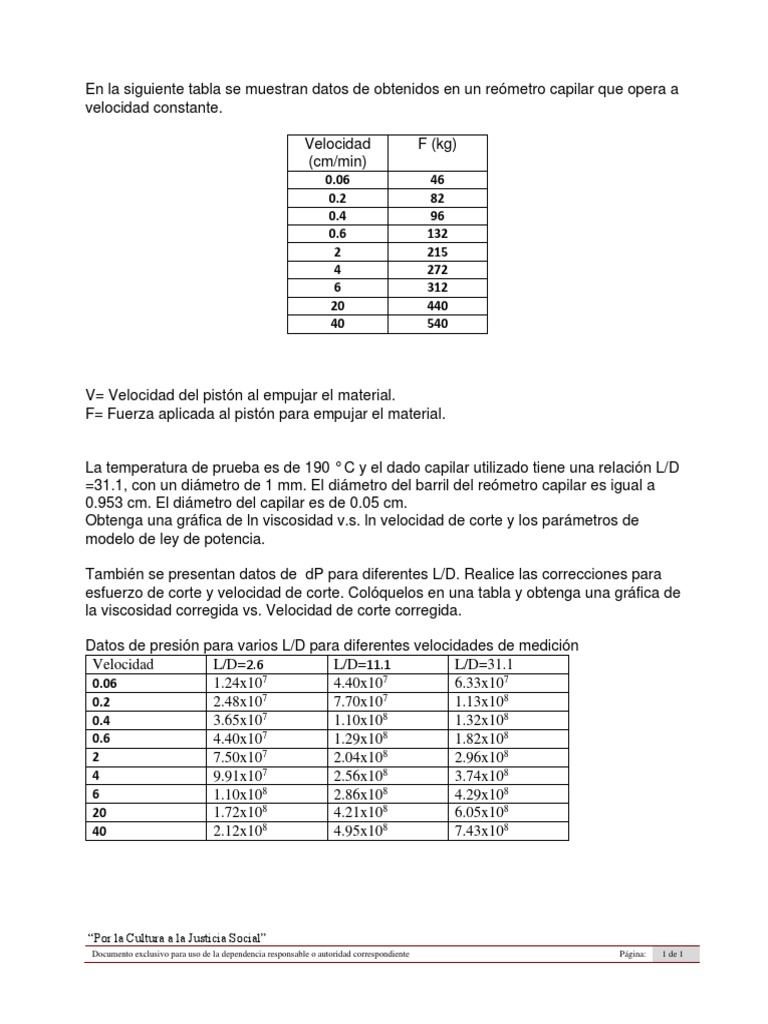 Tarea 2-Reometro | PDF | Metrología | Ingeniería Química