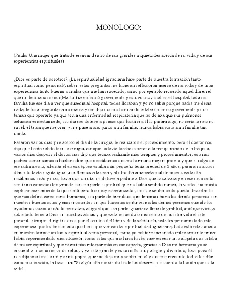 Monologo 10e. | PDF