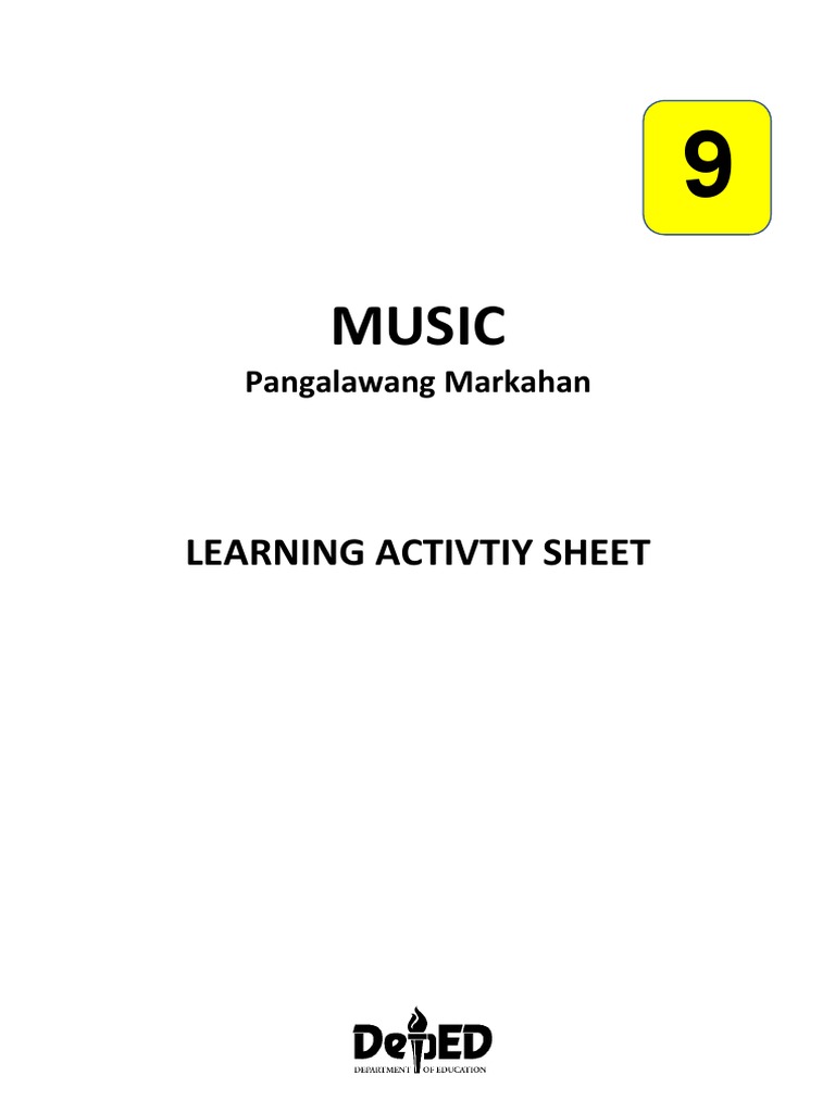 Grade 9 Q2 Music LAS | PDF | Tempo | Classical Period (Music)