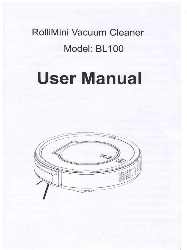 RolliMini Vacuum Cleaner User Manual | PDF | Robot | Robotics