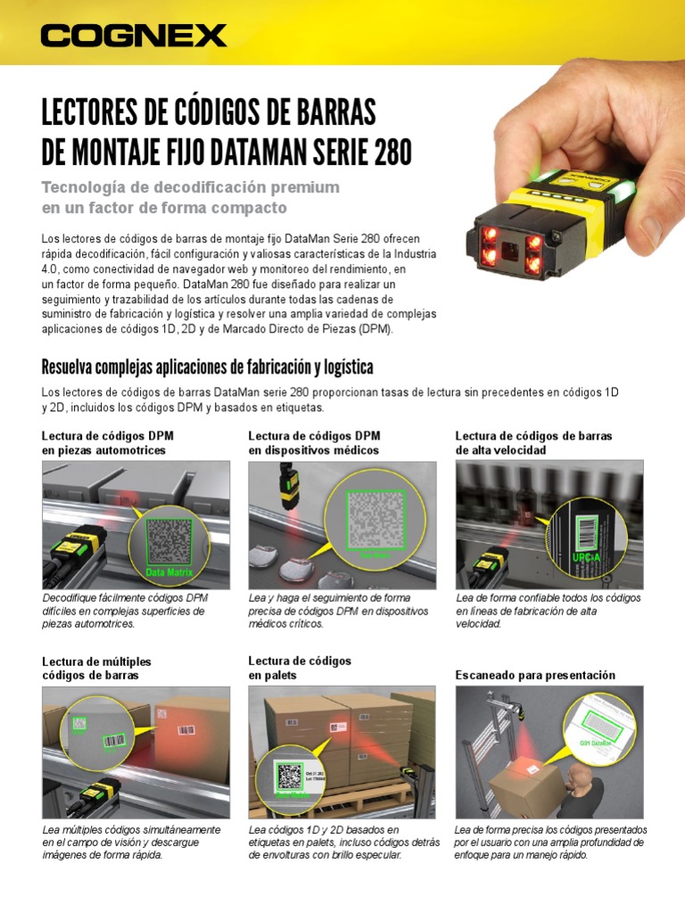 Datasheet DM280 | PDF | Diodo emisor de luz | Código de barras