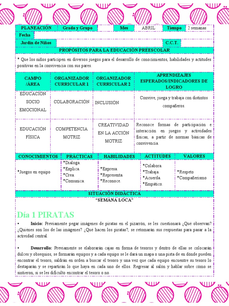 Semana Loca | PDF | Educación de la primera infancia | Evaluación