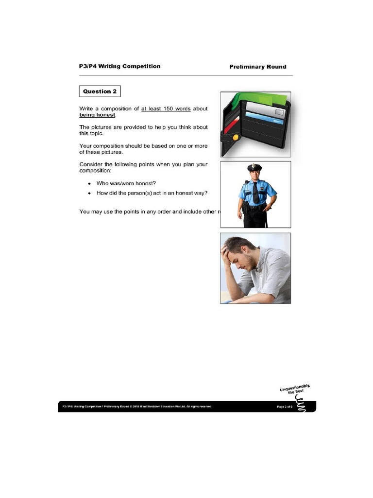 P4 English Composition Practice 10 - Being Honest | PDF