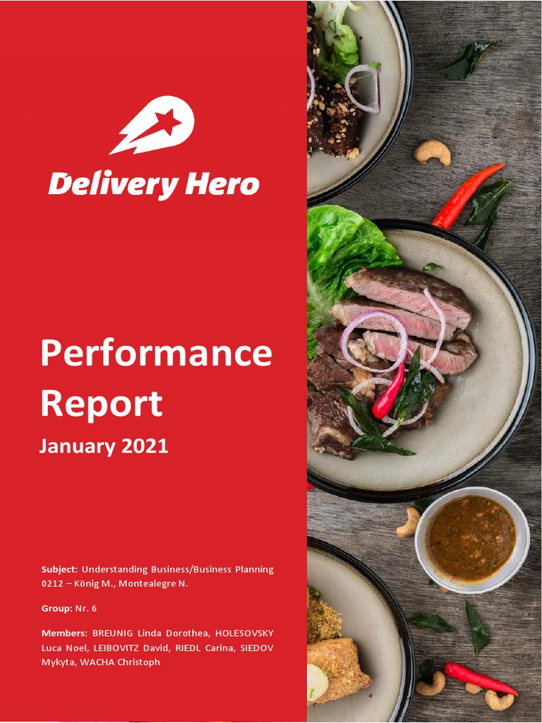 Delivery Hero - Performance Report | PDF | Working Capital | Equity (Finance)