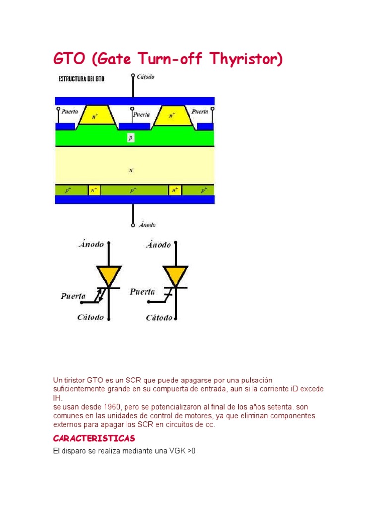 GTO para Estudiar | PDF | Dispositivos semiconductores | Electricidad