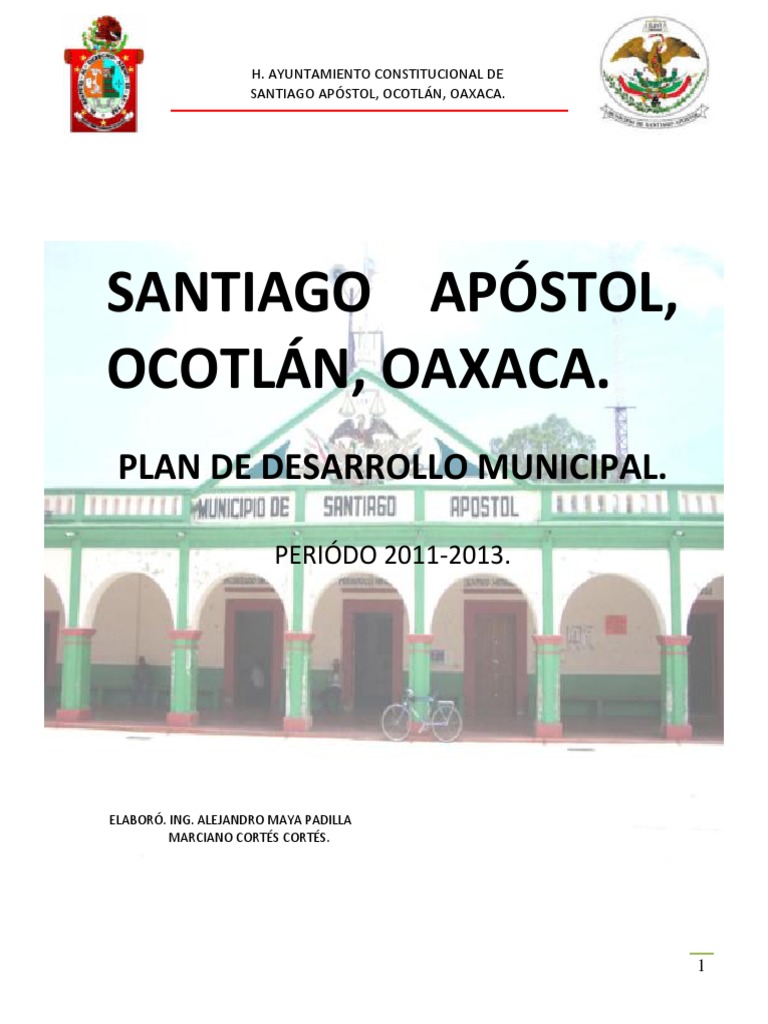 Santiago Apóstol, Ocotlán, Oaxaca.: Plan de Desarrollo Municipal | PDF ...