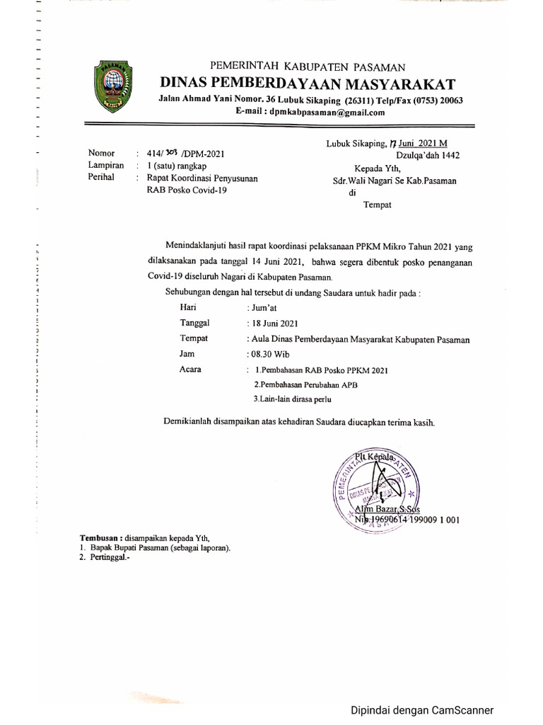 Undangan Rakor | PDF