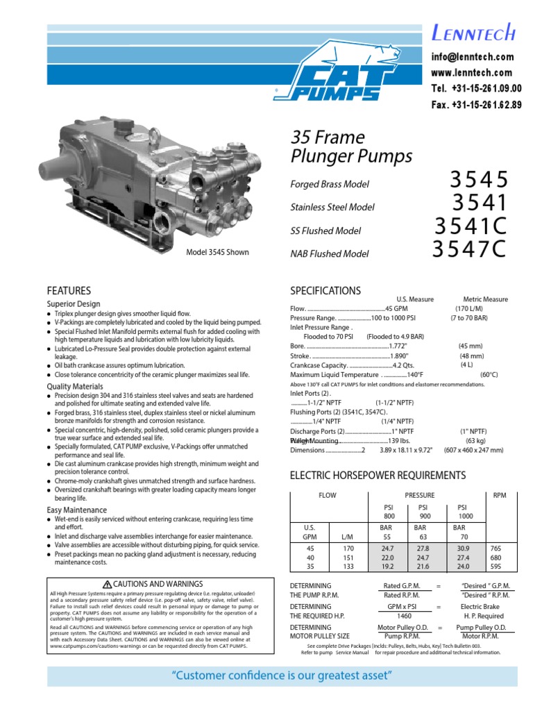 Ficha Tecnica - CAT-3545-L | PDF | Pump | Valve