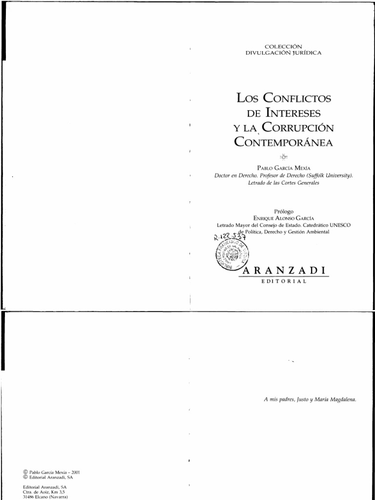 Los Conflictos de Intereses | PDF | Gobierno | Justicia