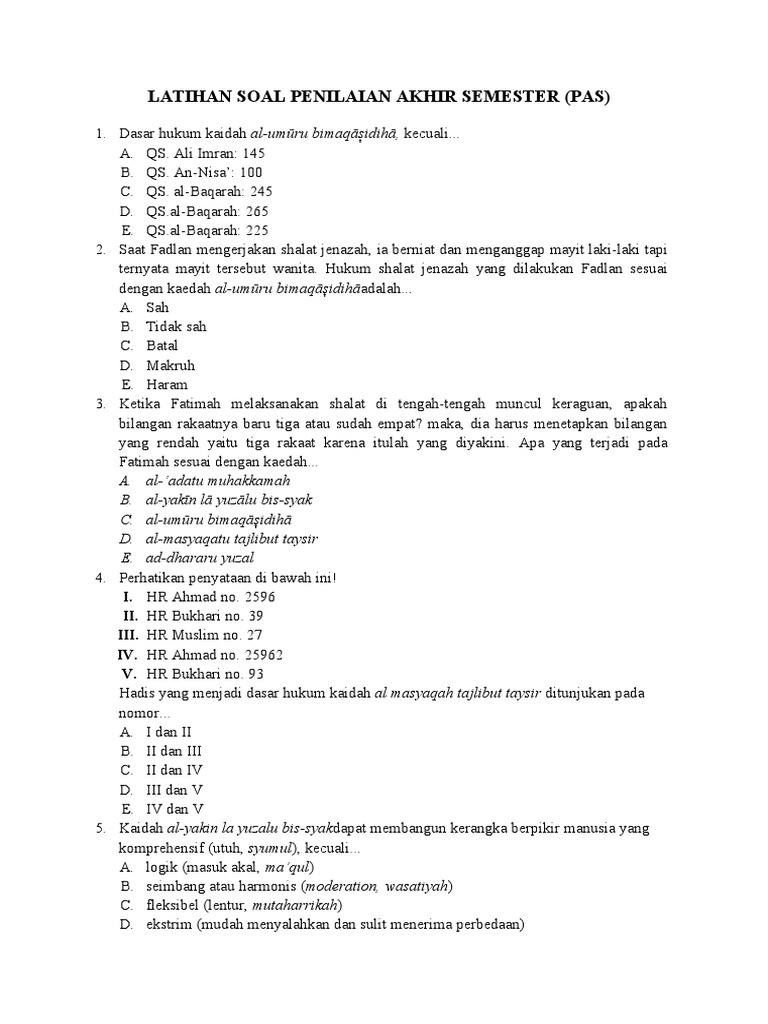 Soal Us Fik XI Iai Pat | PDF