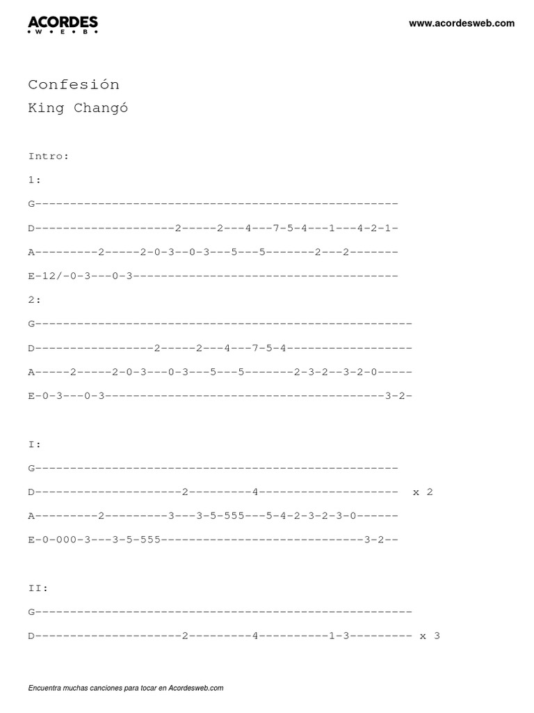 Confesión: King Changó | PDF