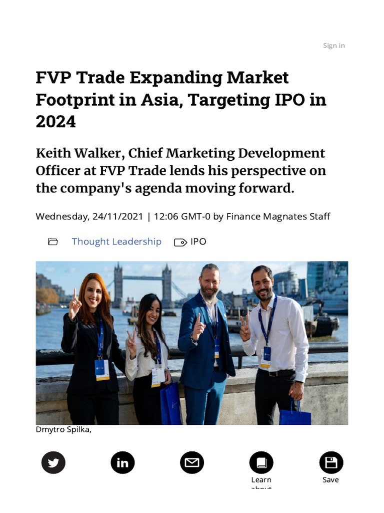 FVP Trade's Asia Expansion & 2024 IPO | PDF | Contract For Difference | Vix