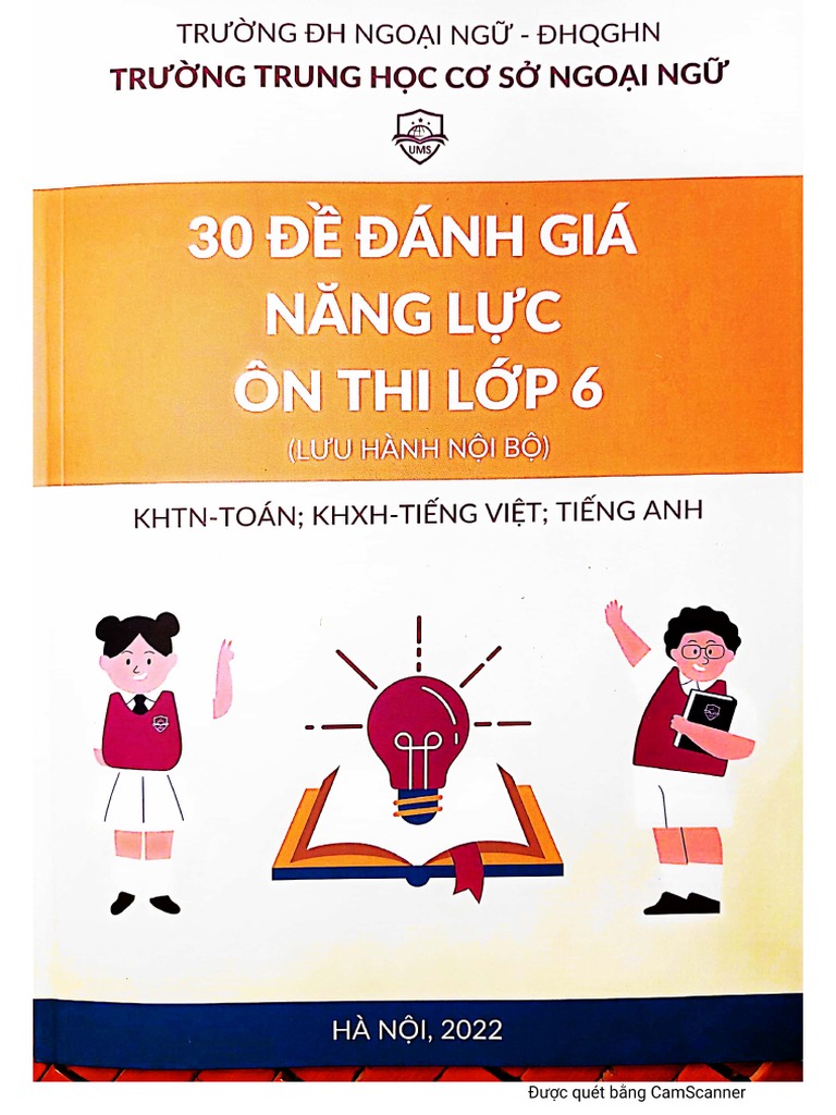 30 Đề Đánh Giá Năng Lực Ôn Thi Vào 6 - THCS Ngoại Ngữ | PDF