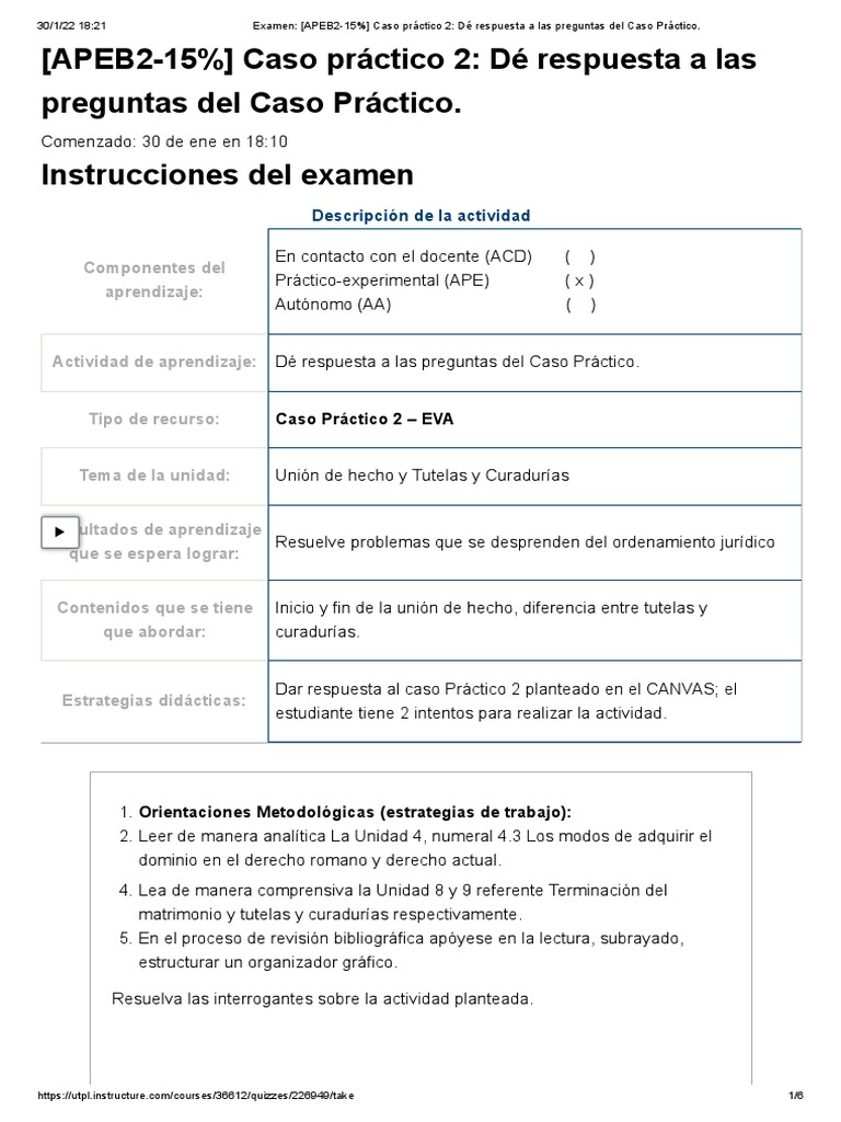Examen - (APEB2-15%) Caso Práctico 2 - Dé Respuesta A Las Preguntas Del Caso Práctico ...