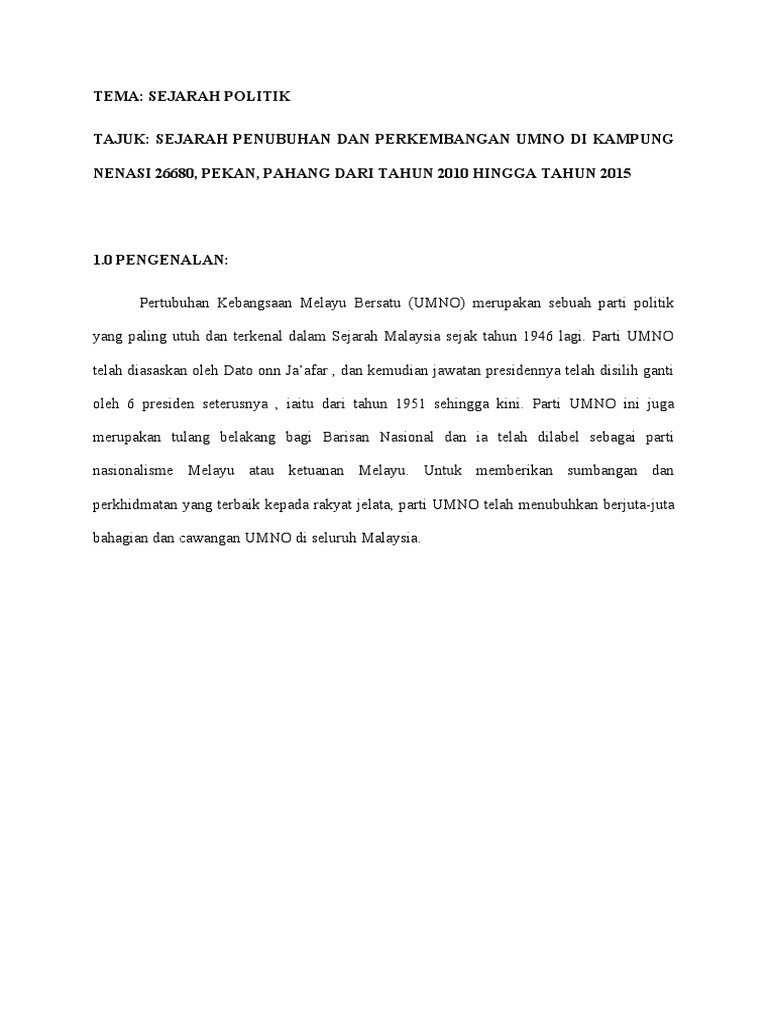 Proposal KK Sejarah Sem 2 | PDF