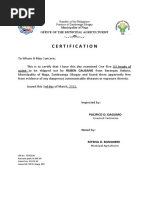 RSBSA Barangay Certificate | PDF