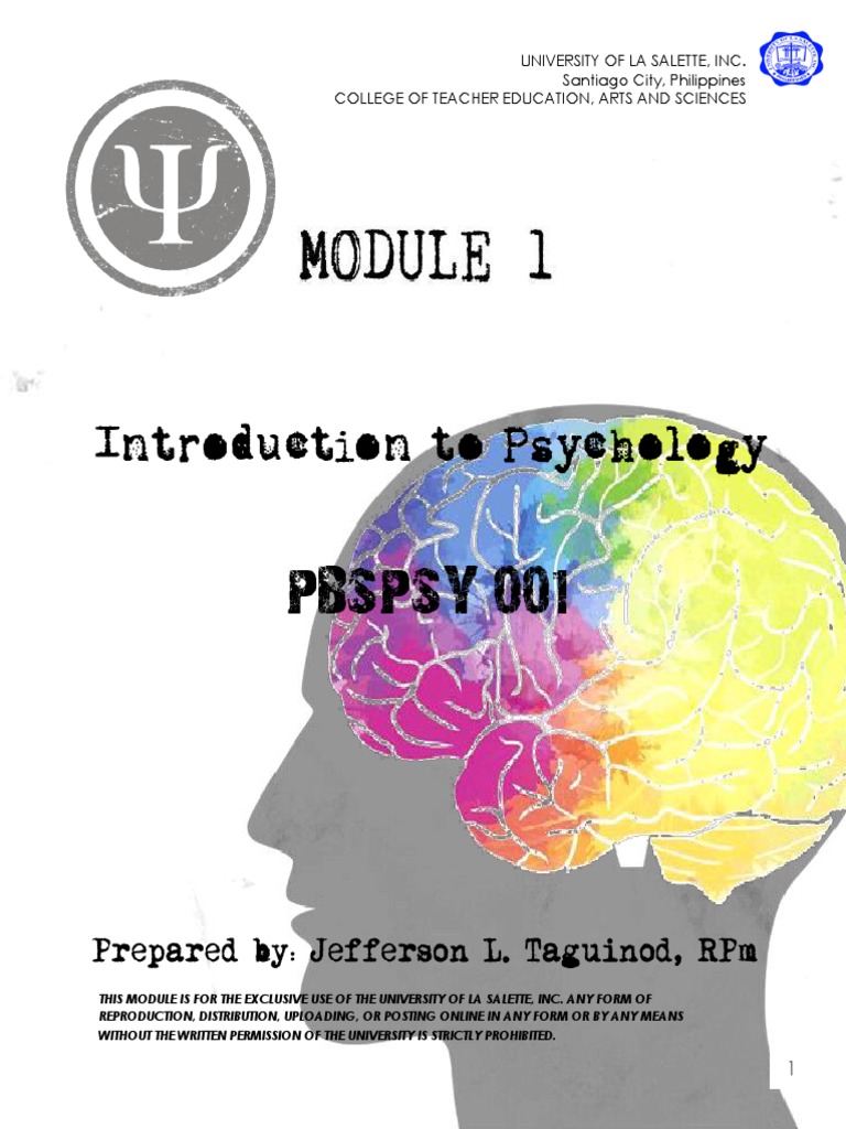 Introduction To Psychology UNIT 1 | PDF | Behavioral Neuroscience ...