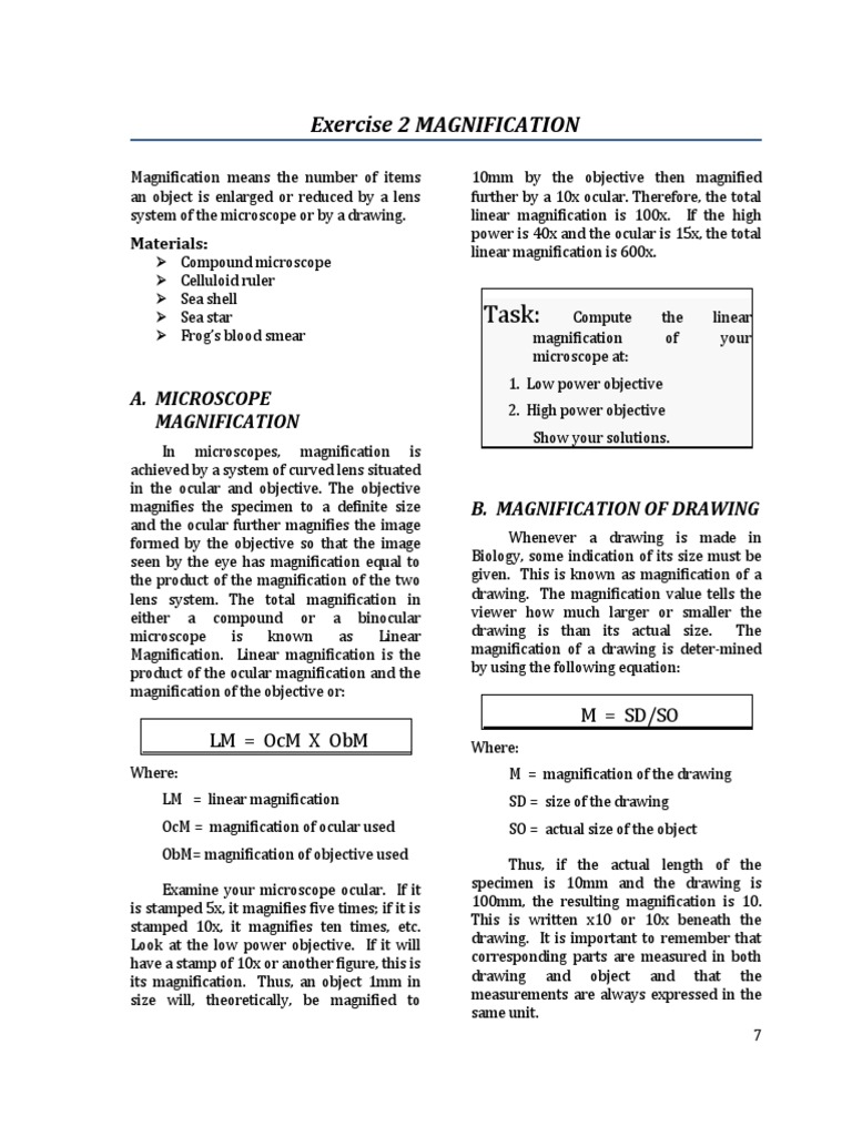 Laboratory 2 Magnification | PDF | Optics | Electromagnetic Radiation