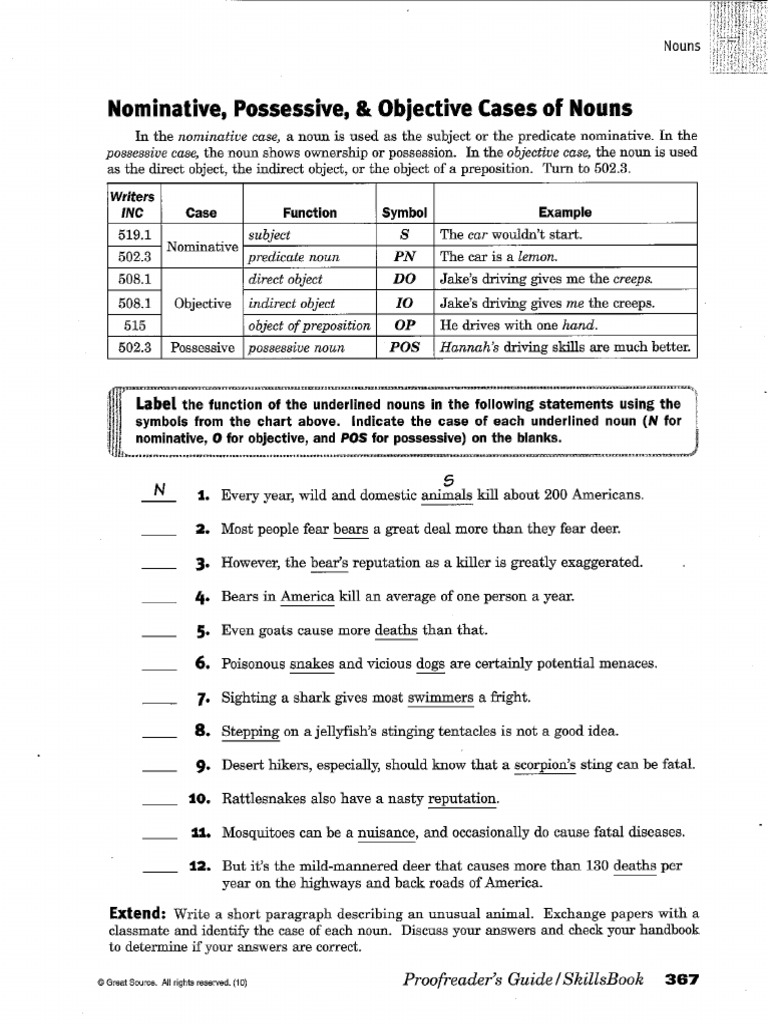 Cases of Nouns | PDF